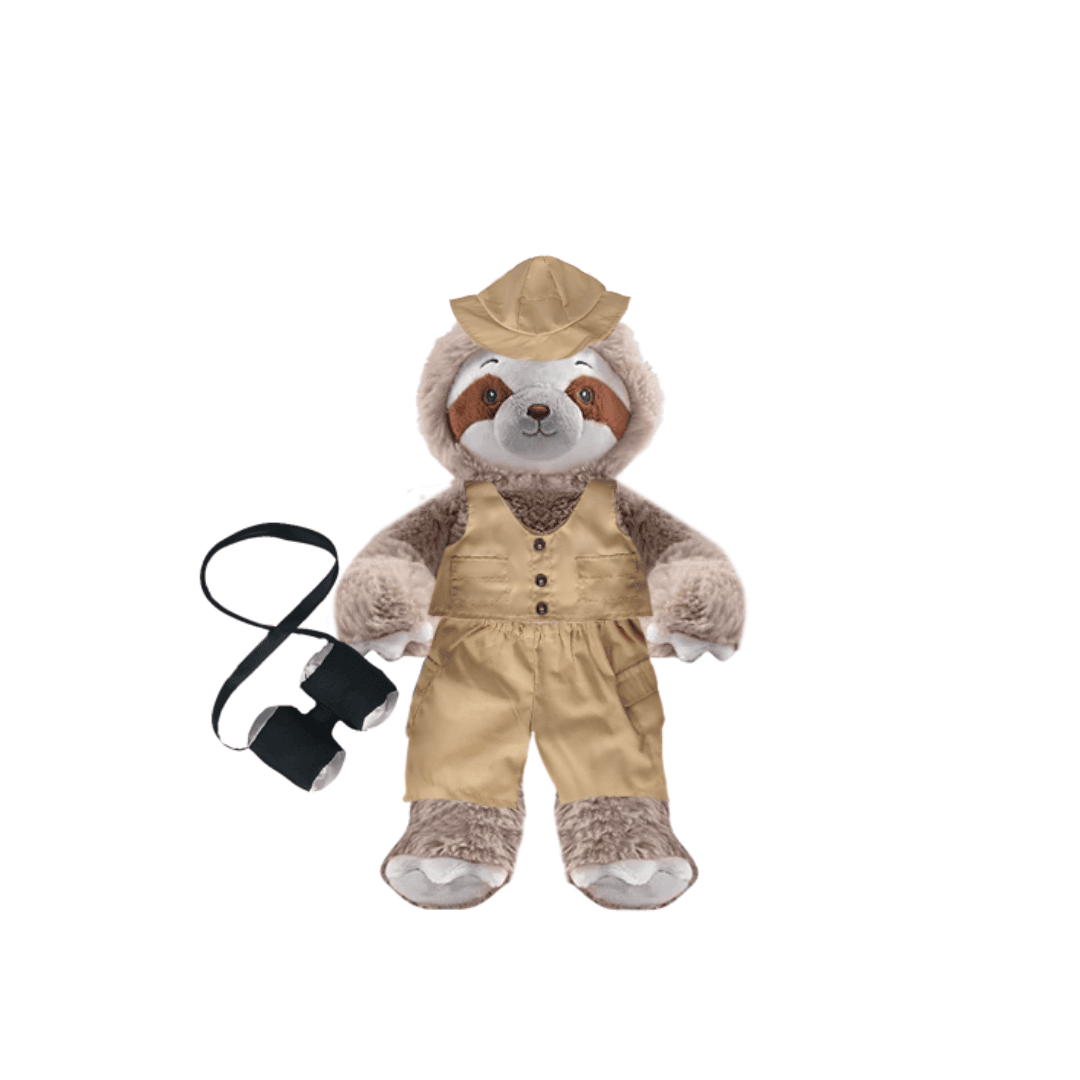 Sloth Plushie with Safari Outfit and Pants - DubiDo Factory