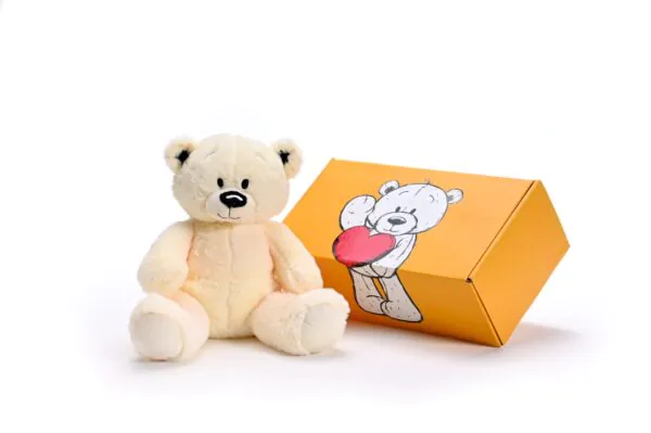 White Teddy Bear – Stuffed Animal with Voice Recording | Dubido Factory